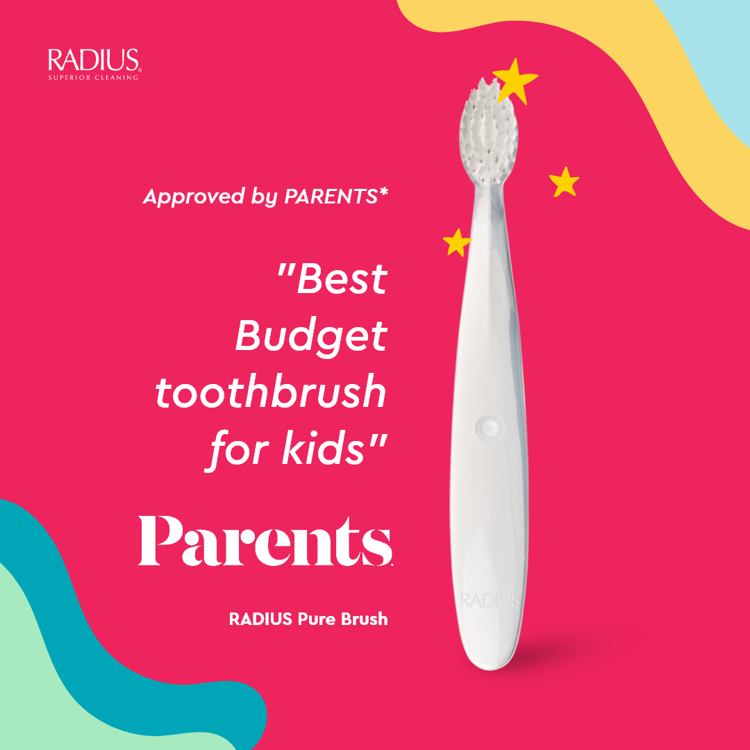 RADIUS Pure Brush Wins Best Budget Toothbrush by Parents.com!
